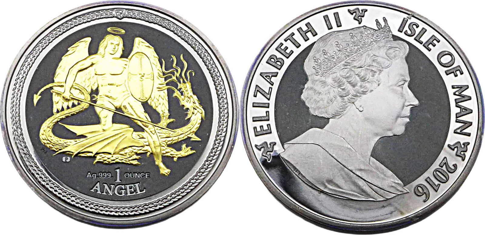 Isle of Man 1 Angel 2016 Heiliger Erzengel Michael / Golden Enigma ...