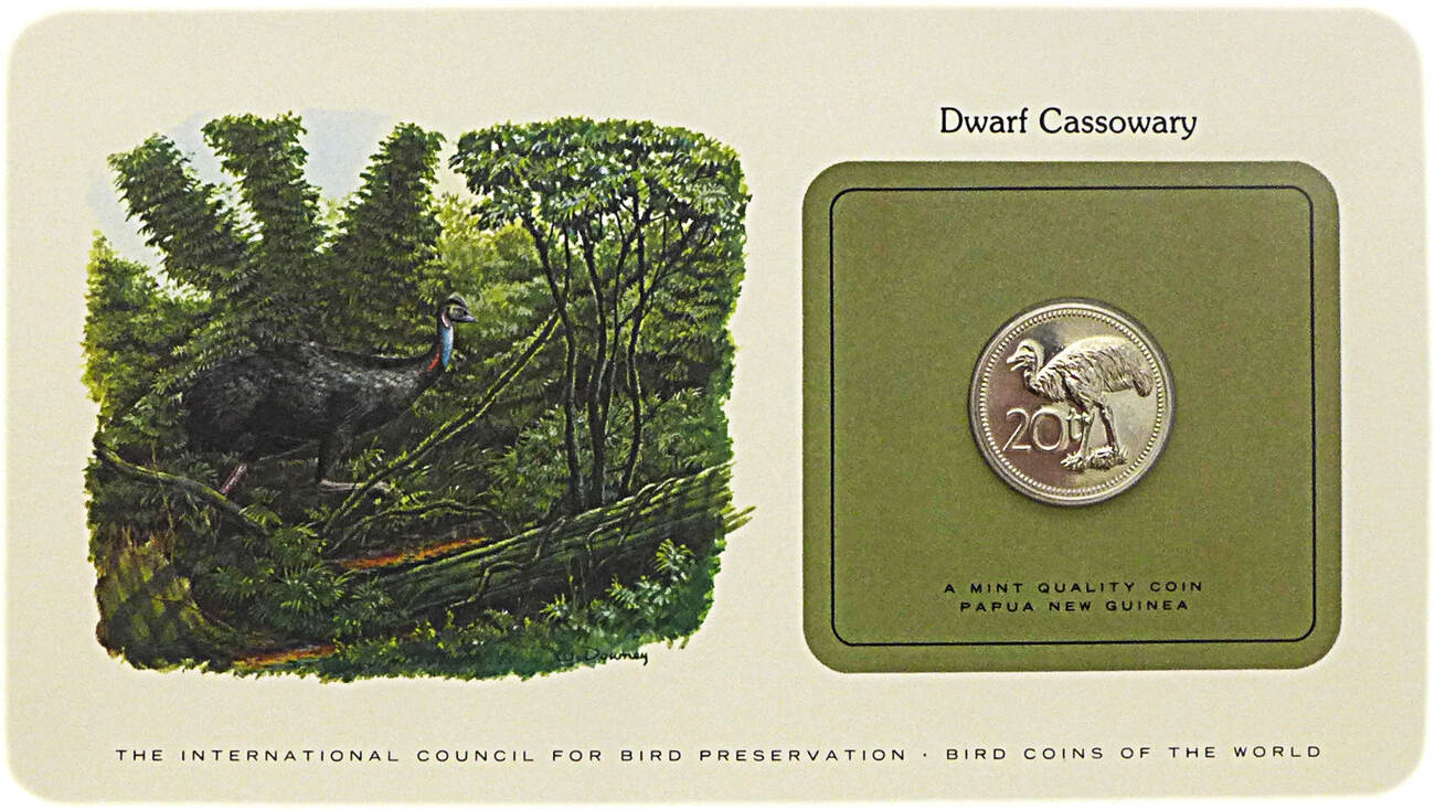 Papua-Neuguinea 20 Toea 1979 Serie : Bird Coins of the World : Dwarf ...