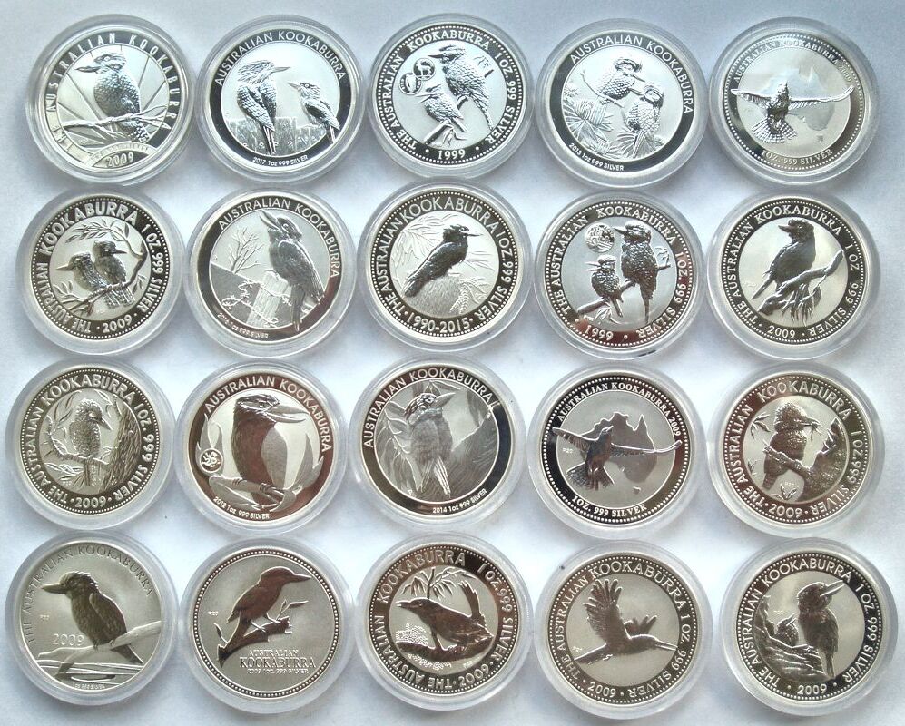 Australien 20 x 1 Dollar 1999-2017 Lot 20 Stück 1 Unze Australian ...