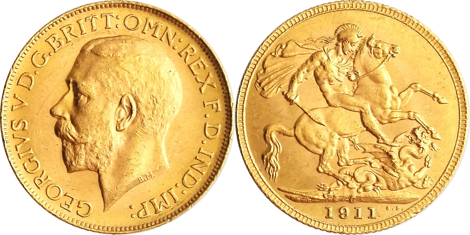 1911-C Gold Sovereign, Canada, George V, Scarce Uncirculated | MA-Shops