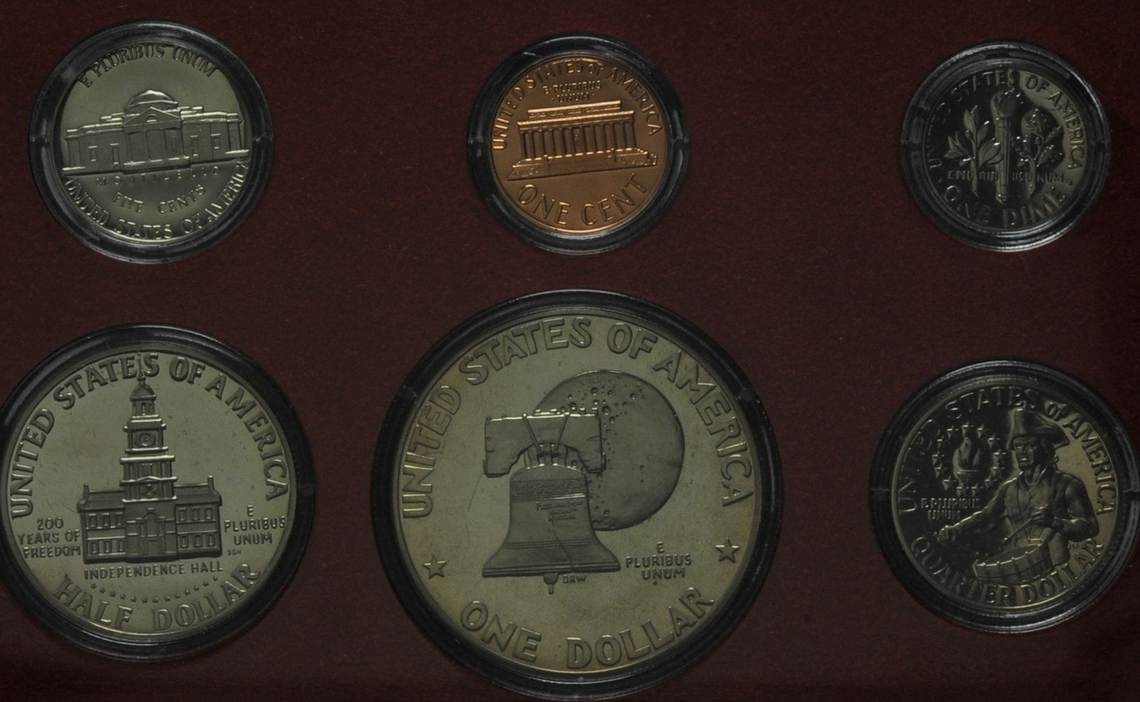 USA, 1,91 Dollars 1975 S, Proof Set, 6 Stk., PP | MA-Shops