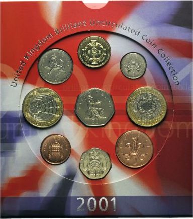 Großbritannien, KMS 2001, United Kingdom Brilliant Uncirculated Coin ...