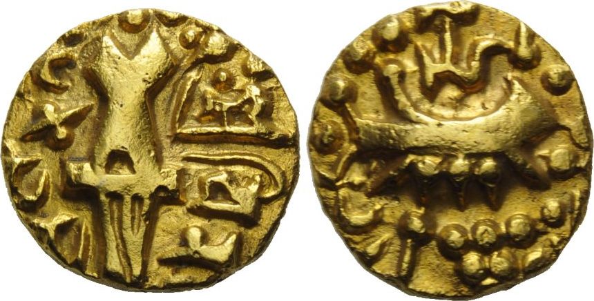 Post-Kushan, AV Dinar o.J., Kashmir, König Vinayaditya, 757-782, vz ...