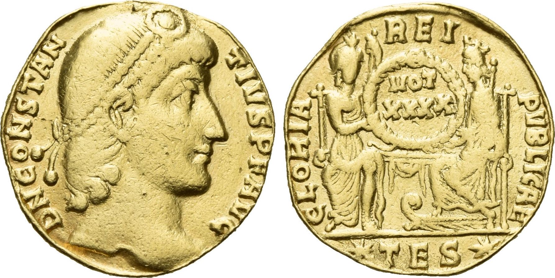 Römisches Reich, AV Solidus (355-361), Constantius II., 337-361 ...
