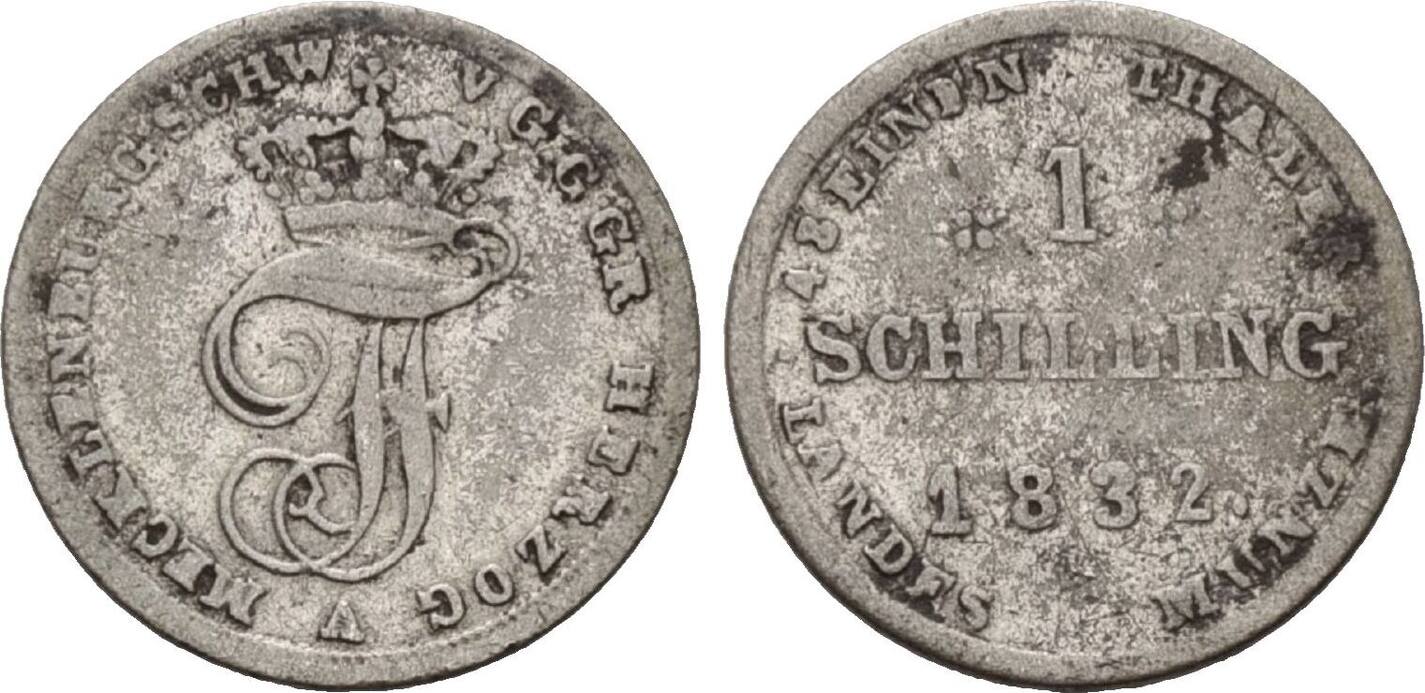 Mecklenburg-Schwerin, Schilling 1832, Friedrich Franz I., 1785-1837, ss | MA-Shops