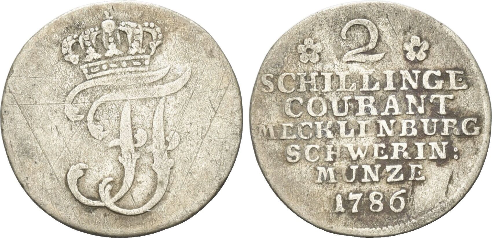Mecklenburg-Schwerin, 2 Schilling 1786, Friedrich Franz I. 1785-1837, s/ss | MA-Shops