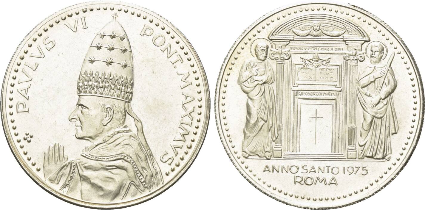 Vatikan, Medaille, Papst Paul VI. 1963-1978, Anno Santo Roma, f. st ...