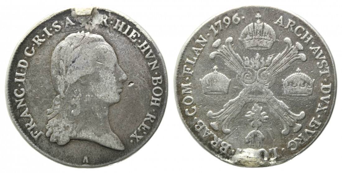 Haus Habsburg, 1/2 Kronentaler 1796 A, Franz II. (I.), 1792-1835, s-ss | MA-Shops