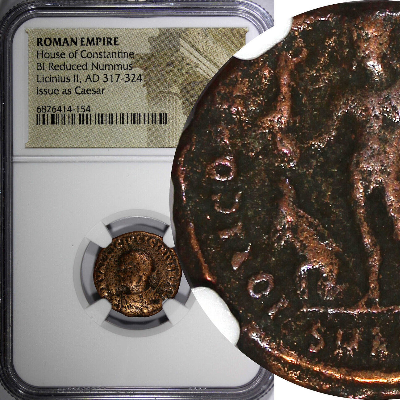 317-324 ad ROMAN Licinius II as CAESAR AD 317-324 BI NUMMUS /JUPITER ...