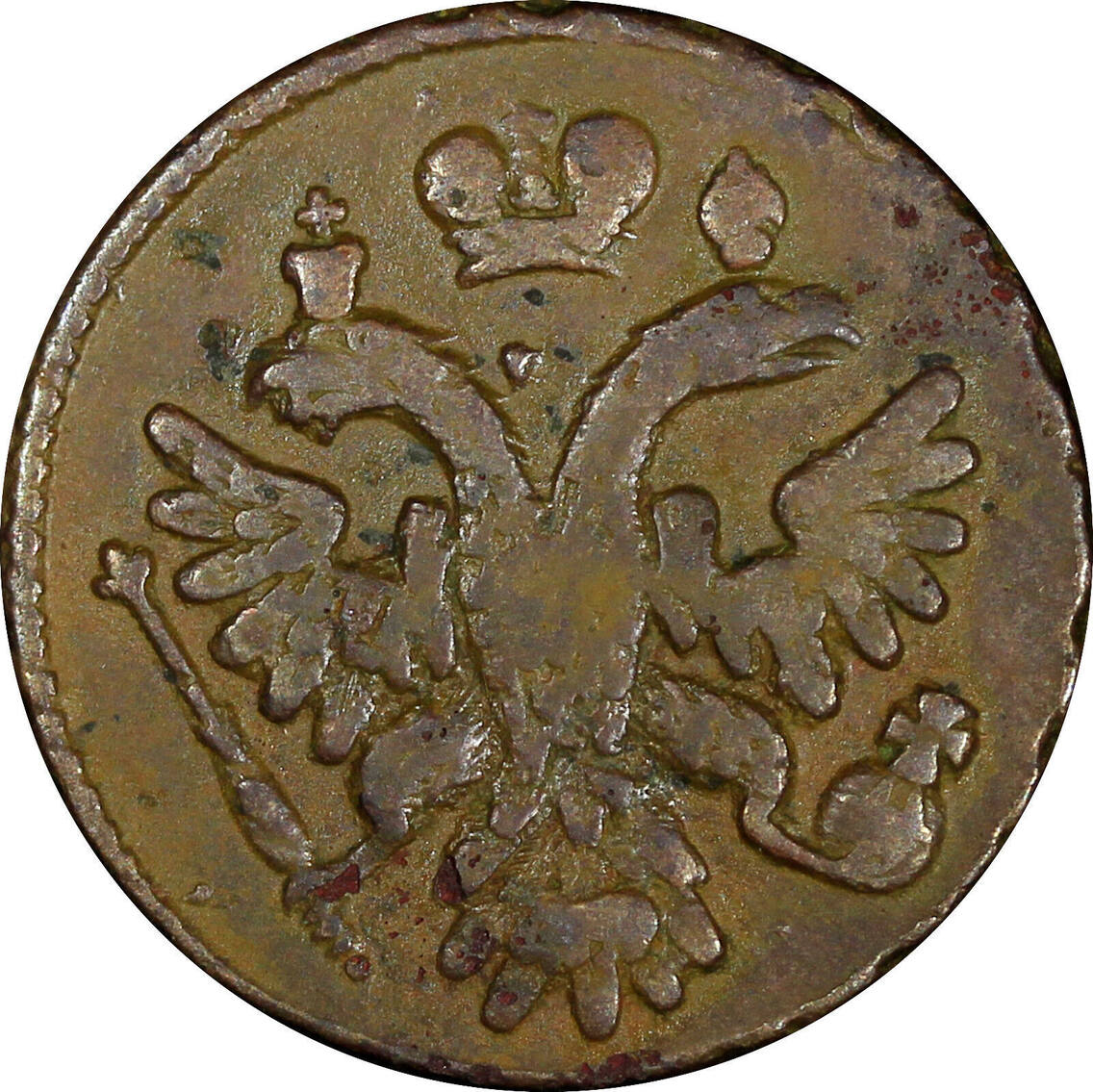 Russian Federation 1736 Denga 1736 RUSSIA Anna Ivanovna Copper ...