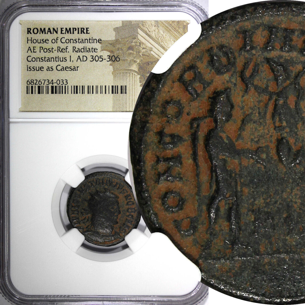 305 AD ROMAN Constantius I as Caesar AD 305-306 AE Post Reform Radiate ...