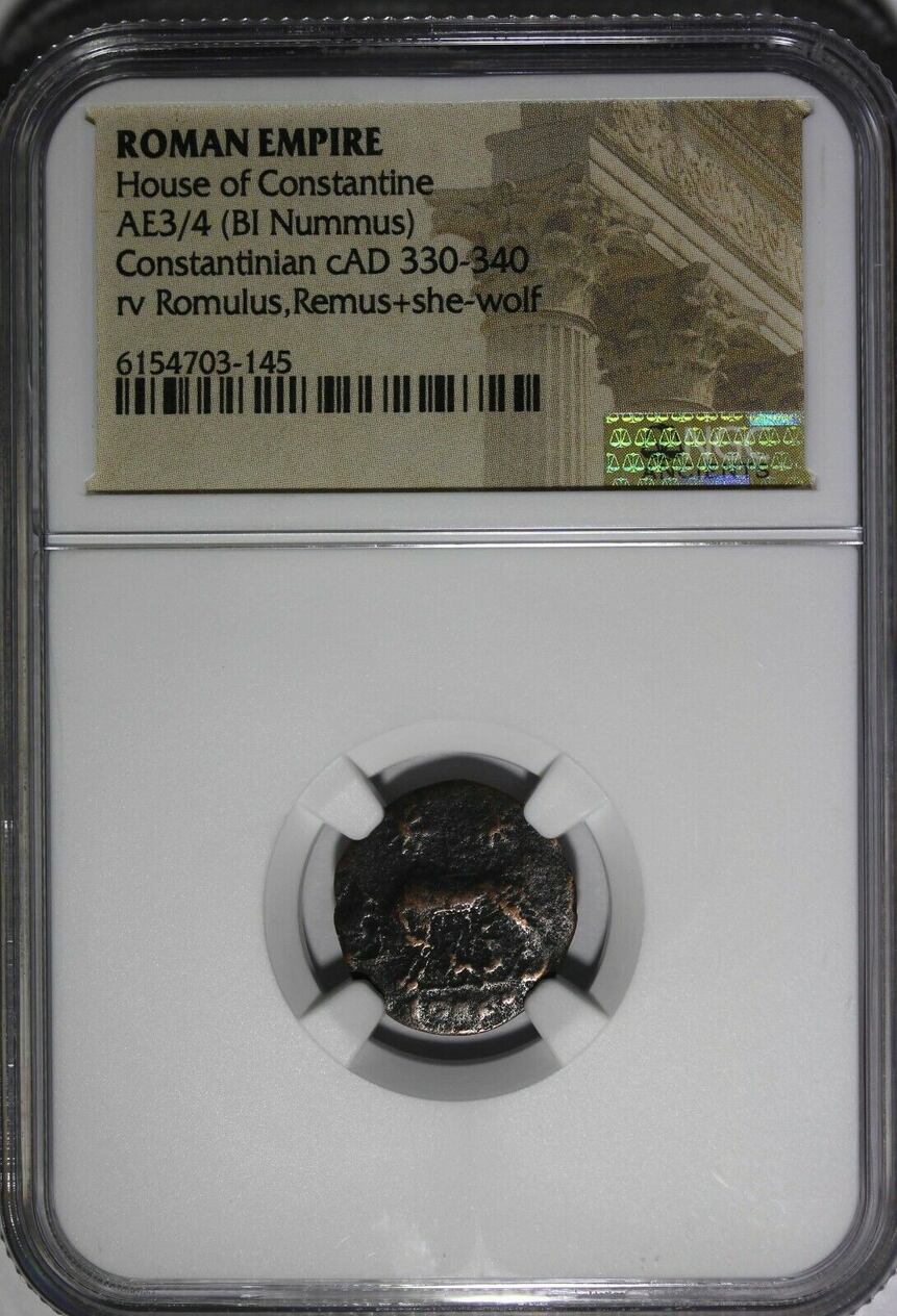 Nummus ROMAN Constantinian Dynasty AE3/4 AD 330-340 / She-Wolf &Twins ...