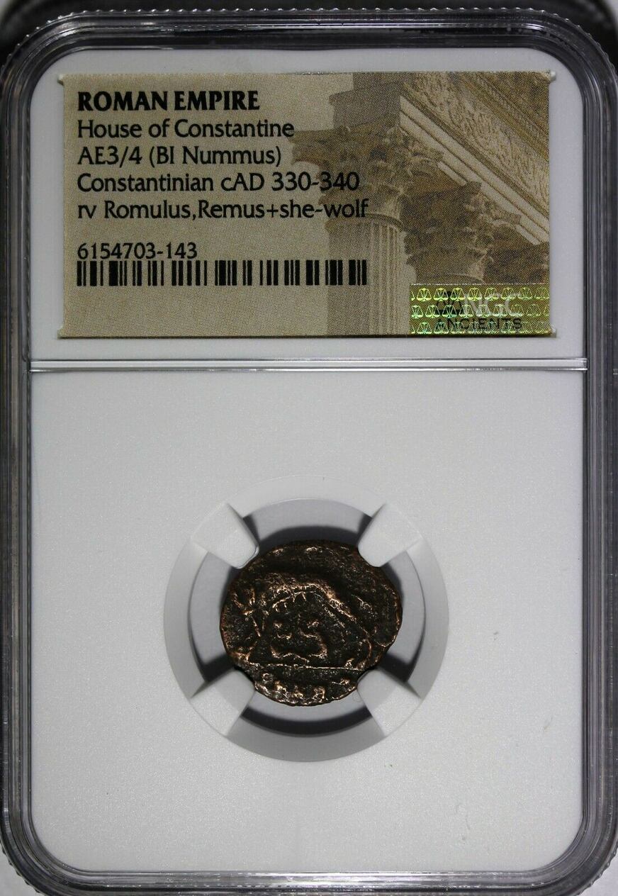 Nummus ROMAN Constantinian Dynasty AE3/4 AD 330-340 / She-Wolf &Twins ...