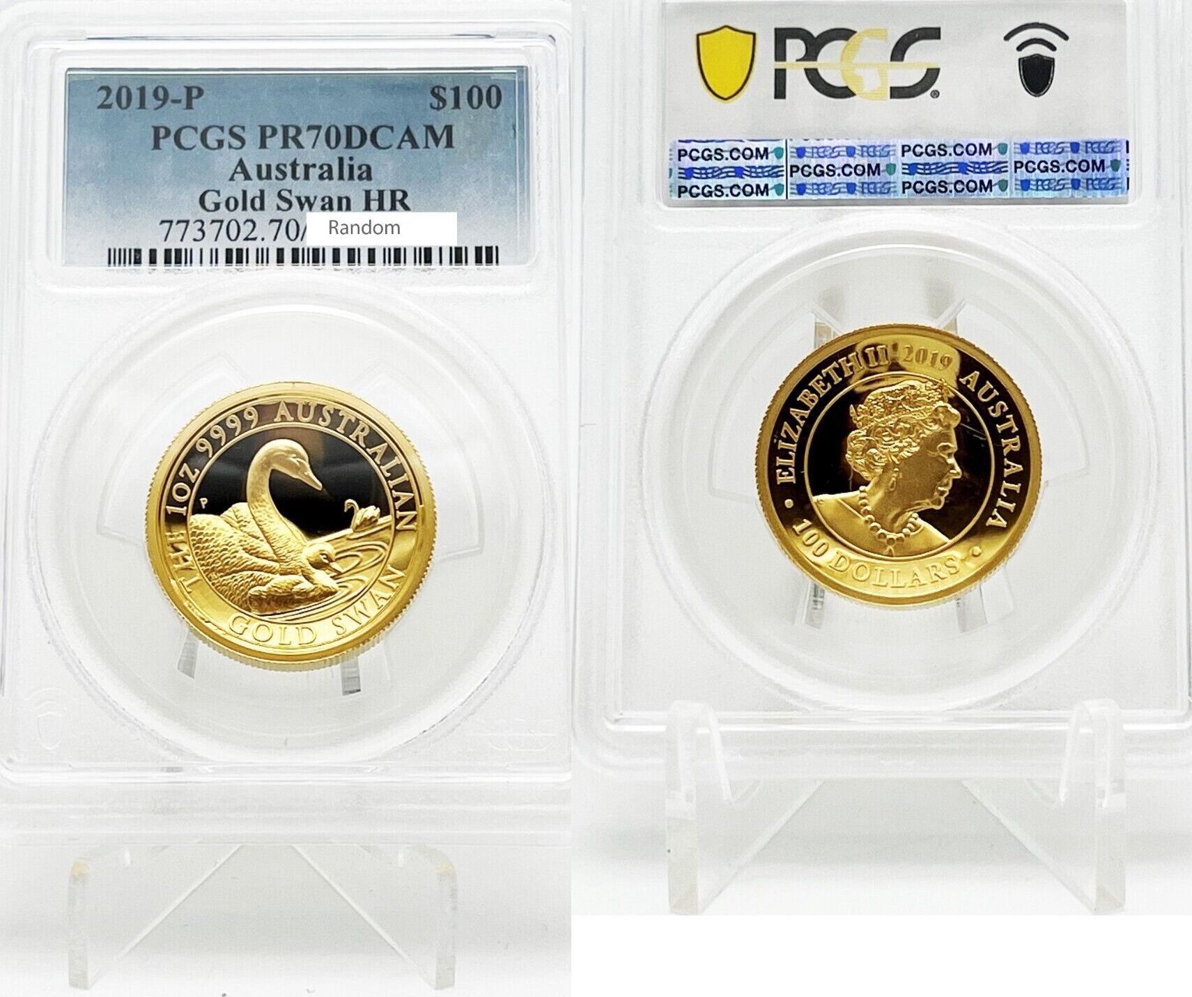 World Coins 2019 $ 2019 Australia $100 GOLD SWAN 1oz Pure High Relief ...