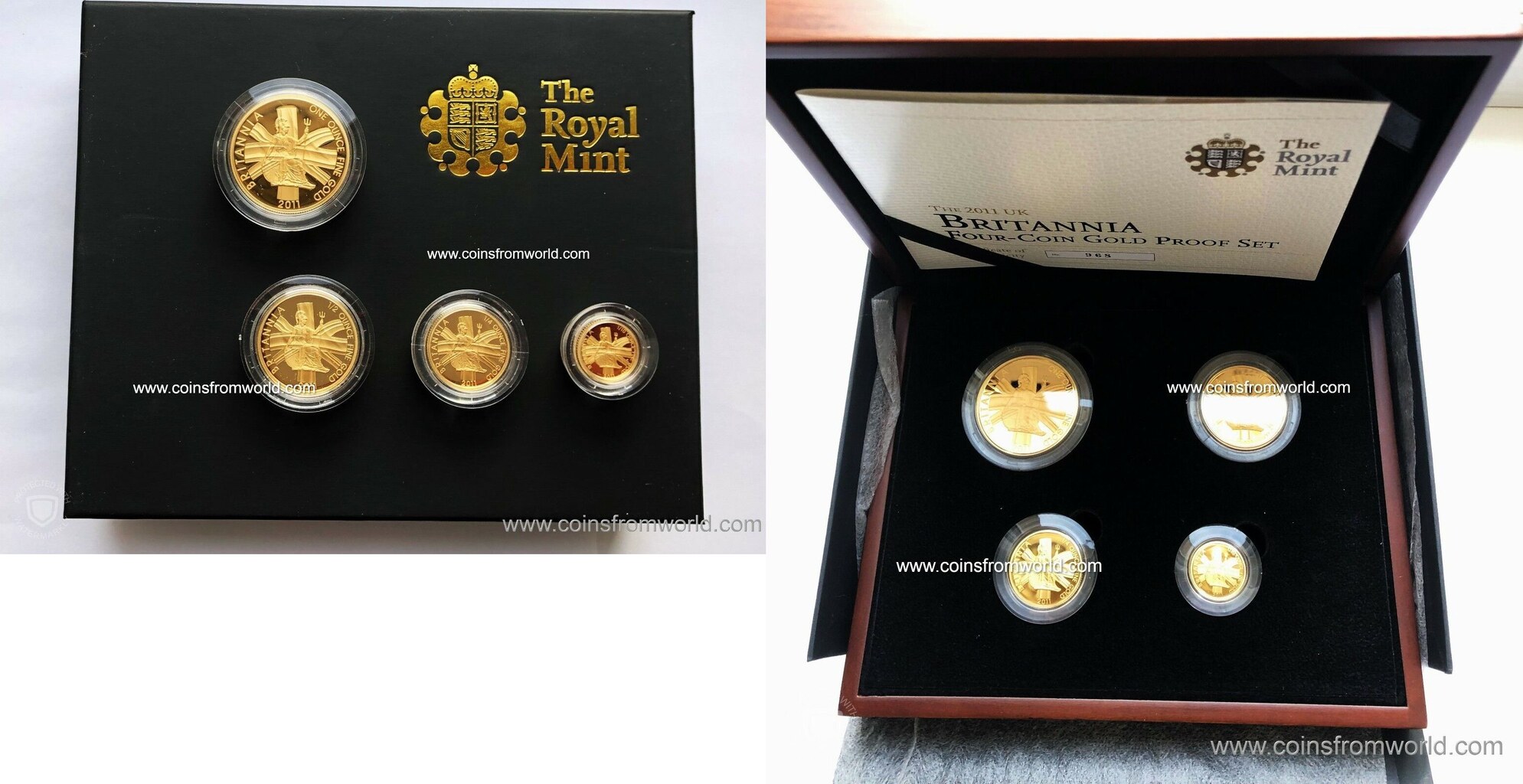 European Coins 2011 Great Britain £185 BRITANNIA Proof Gold 4-Coin ...