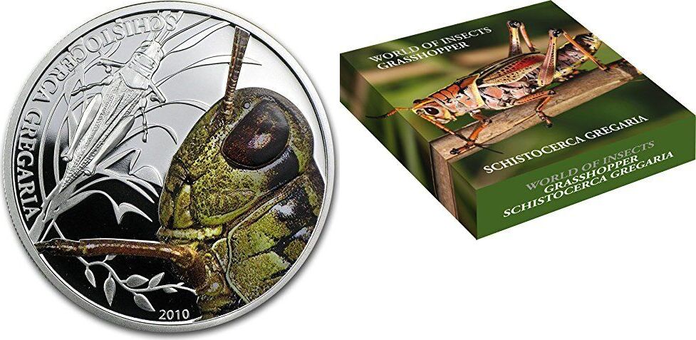 World Coins 2010 Palau $2 1/2 oz. Silver Proof Coin World of Insects ...