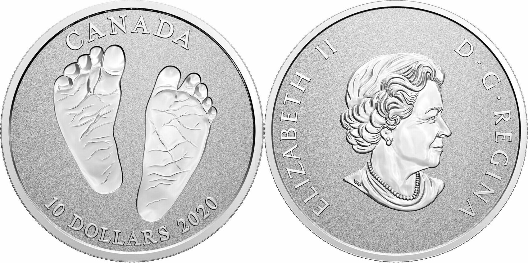 World Coins 2020 CANADA $10 Welcome to the World Baby Feet Baby Gift ...