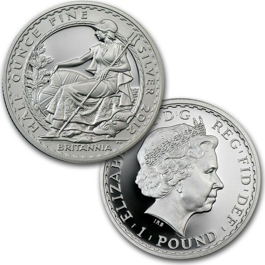 Great Britain 1 Pounds 2012 Britannia 25th Anniv. Silver Portrait Proof ...