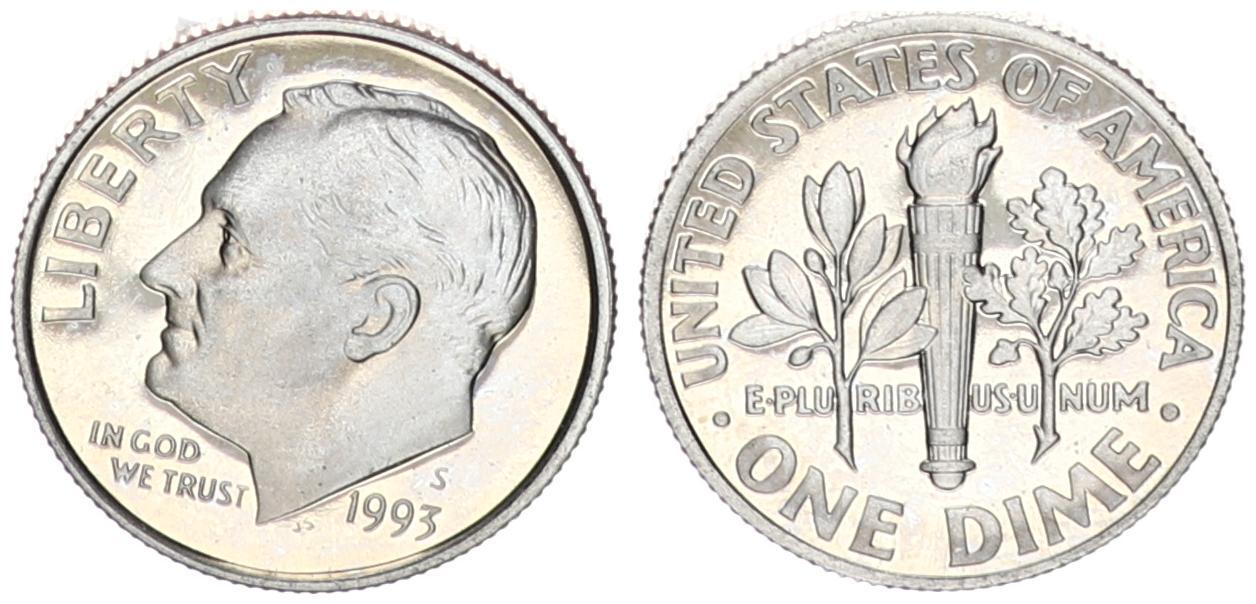 USA One Dime 1993 PP | MA-Shops