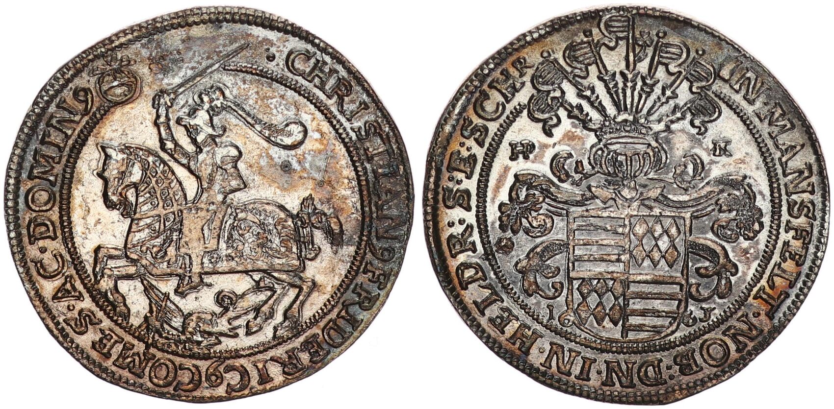 Mansfeld 1/2 Taler 1663 hinterortische Linie ss-vz, schöne Patina | MA ...