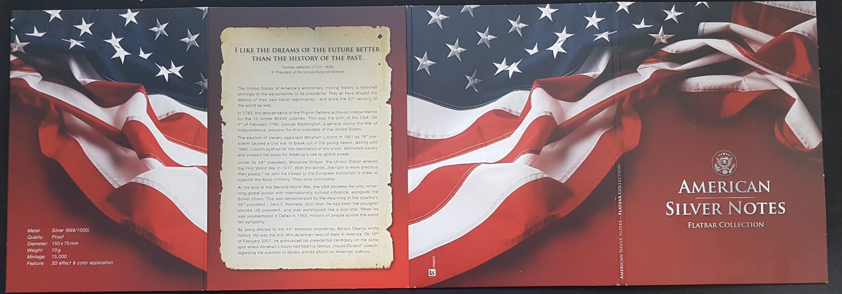 USA 8x 10g amerik. Silbernoten American Silver Notes PP | MA-Shops