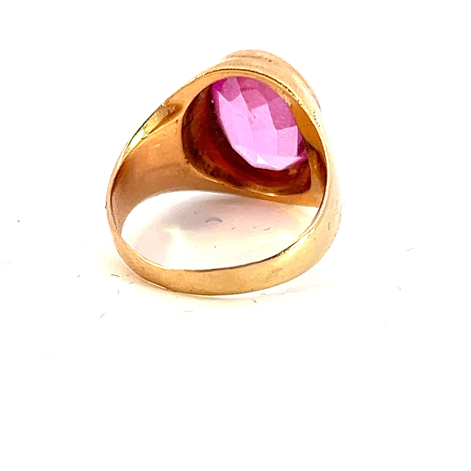 585 Gold Ring mit pinken Stein, 14K Gold, 6,4g, Ringgröße 53 | MA-Shops