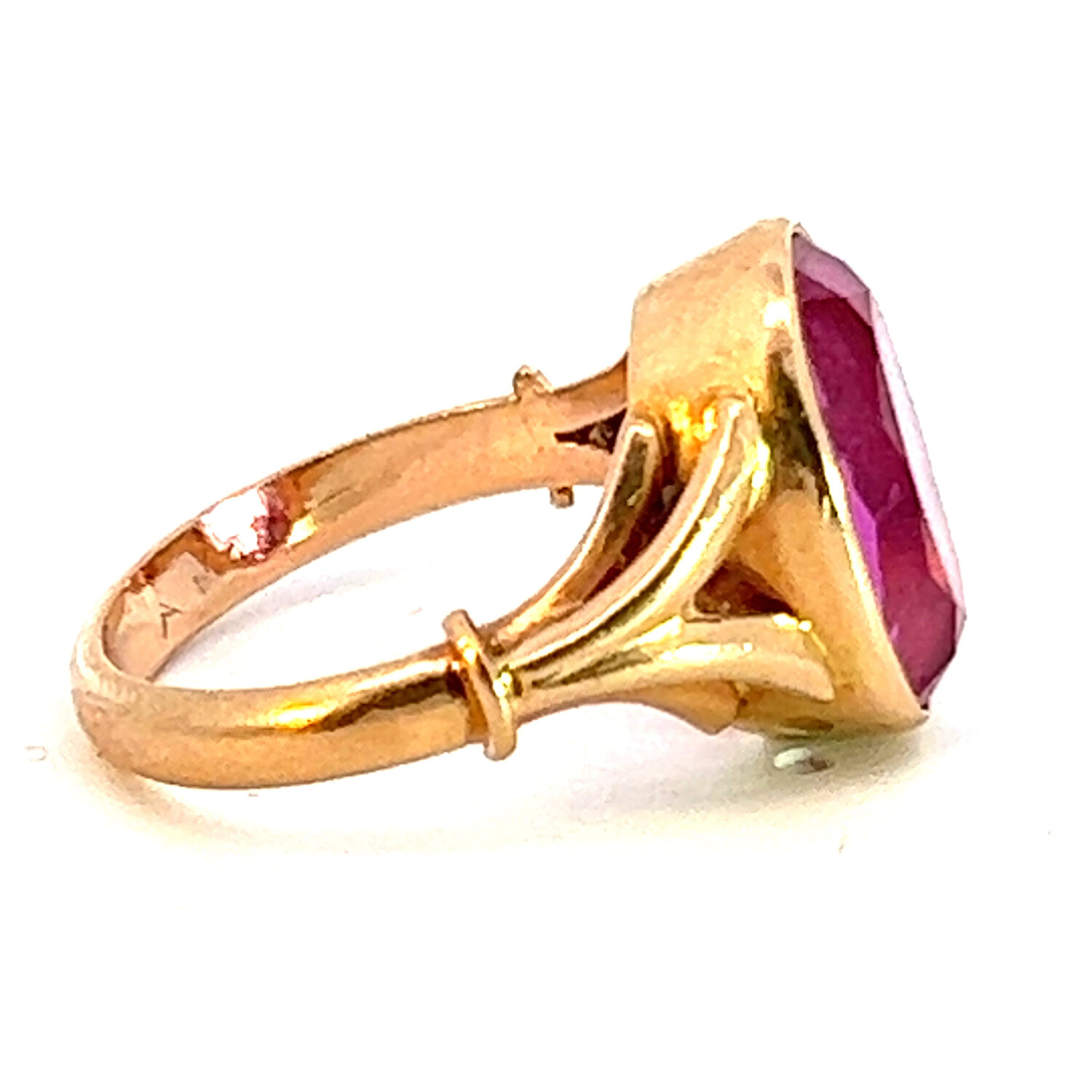 585 Gold Ring mit Rosa Stein, 5,77g, Ringgröße 52 Sehr gut sehe Fotos ...