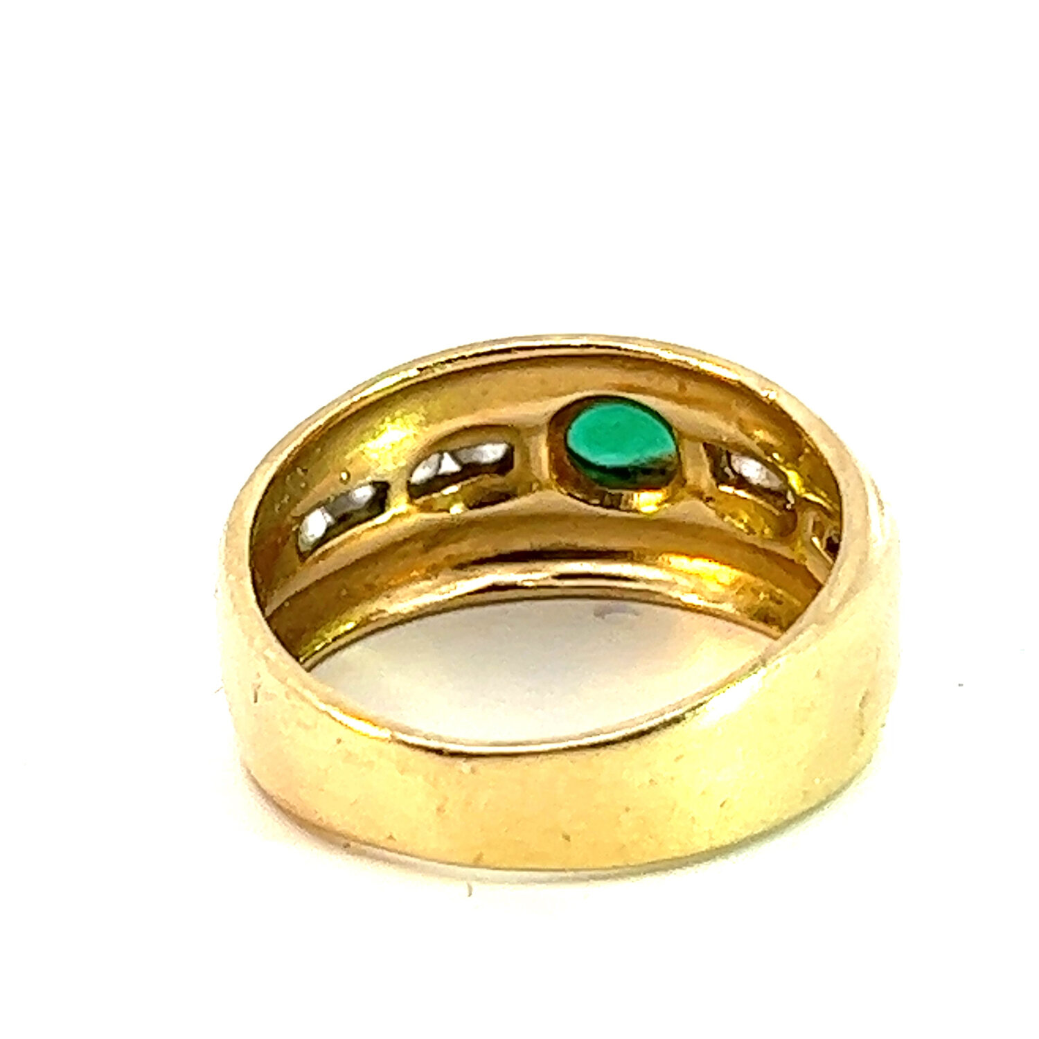 585 Gold Ring mit Smaragd und Diamanten Ringgroße 55-56 Sehr guter ...