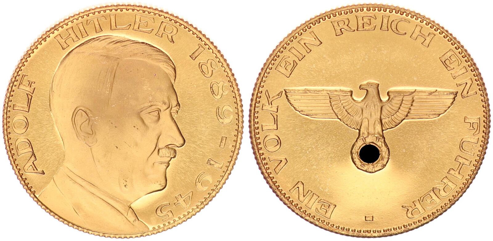3. Reich Adolf Hitler Medaille Ein Volk, ein Reich, ein Führer 1889 ...