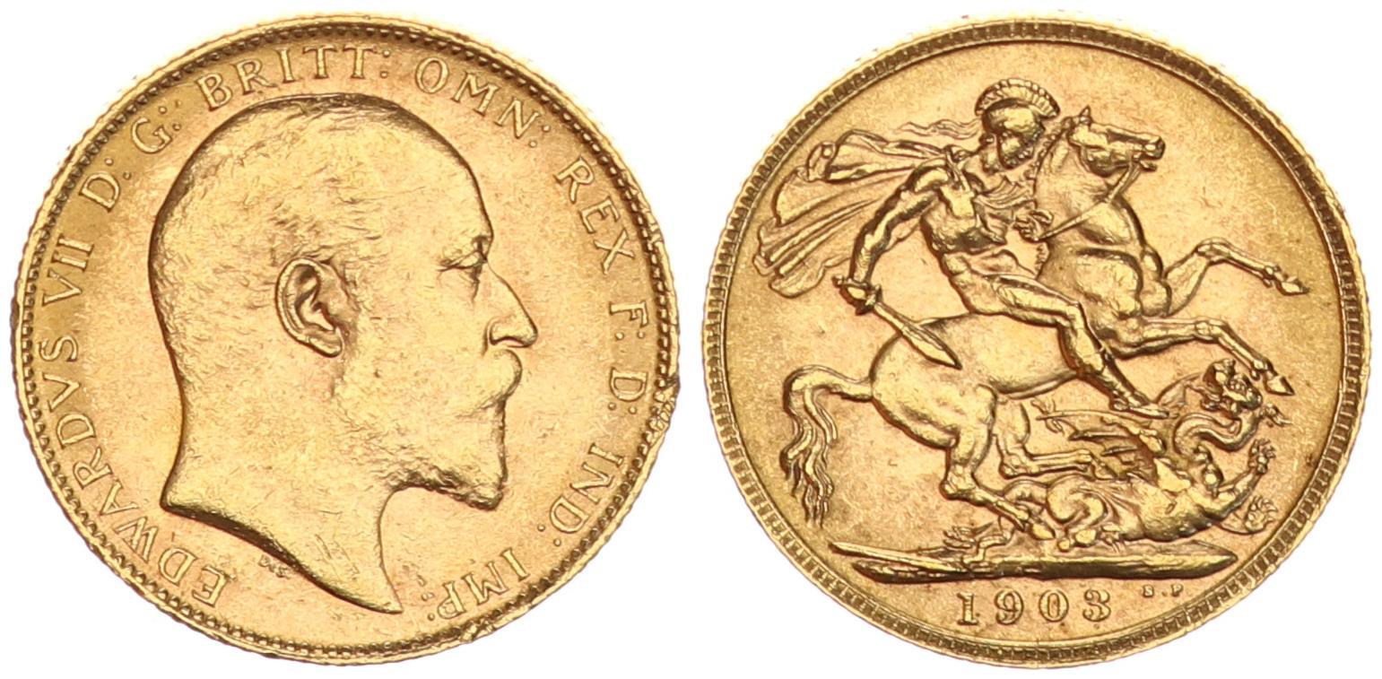 Großbritannien 1 Sovereign 1903 GB - König Eduard VII. vz, Rf | MA-Shops