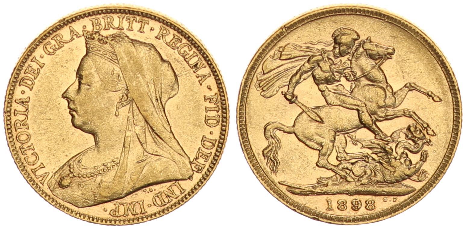 Großbritannien 1 Sovereign 1898 Melbourne Australien - Queen Victoria ...