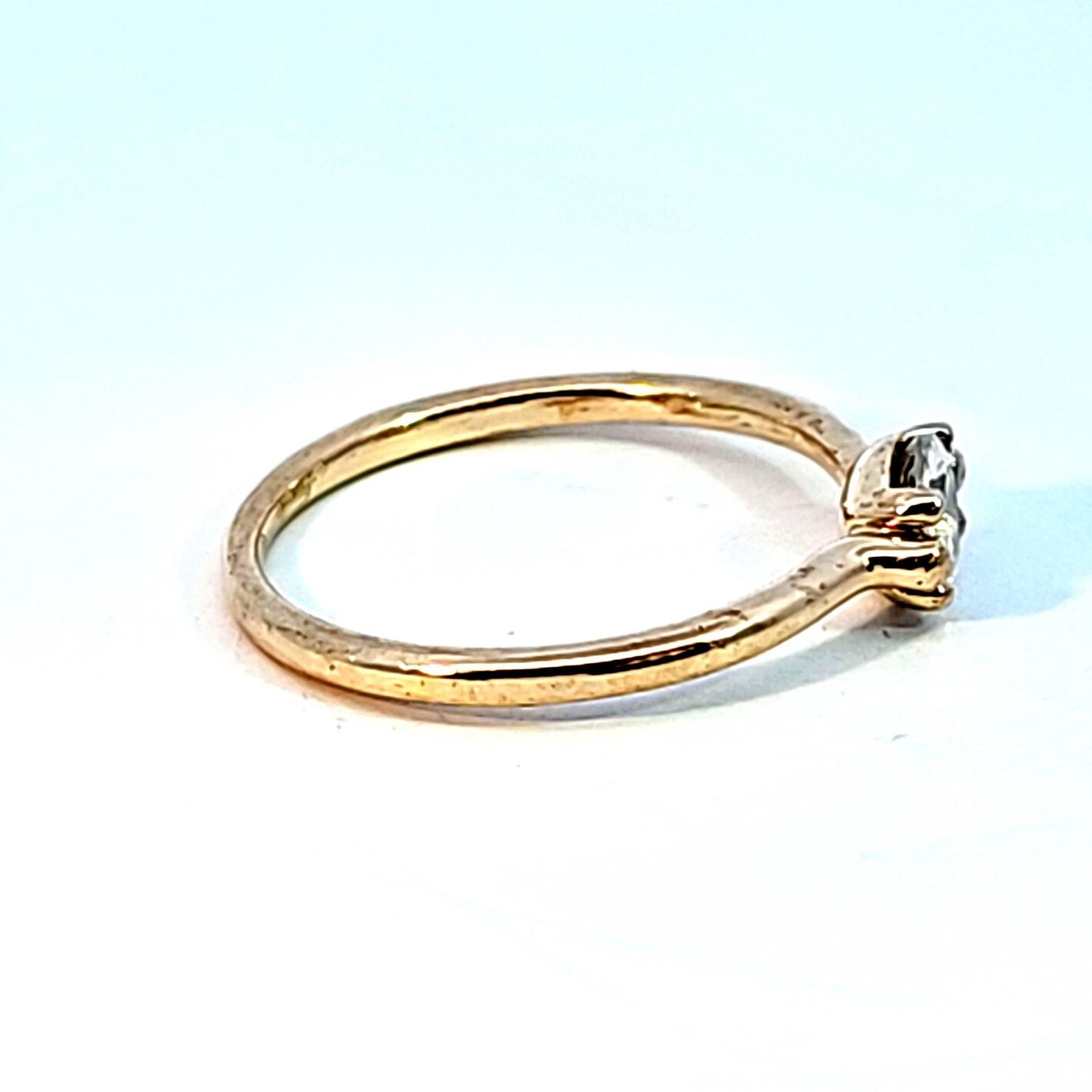 375 Gold Ring mit Diamant(0,35 Karat), Ringgröße 53 Sehr gut, siehe ...