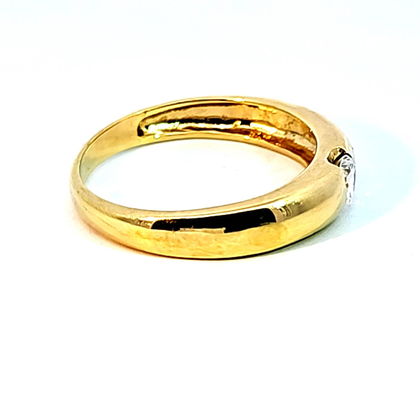 333 Gold Ring mit Zirkon, Ringgröße 56 Sehr gut, siehe Fotos und Video ...