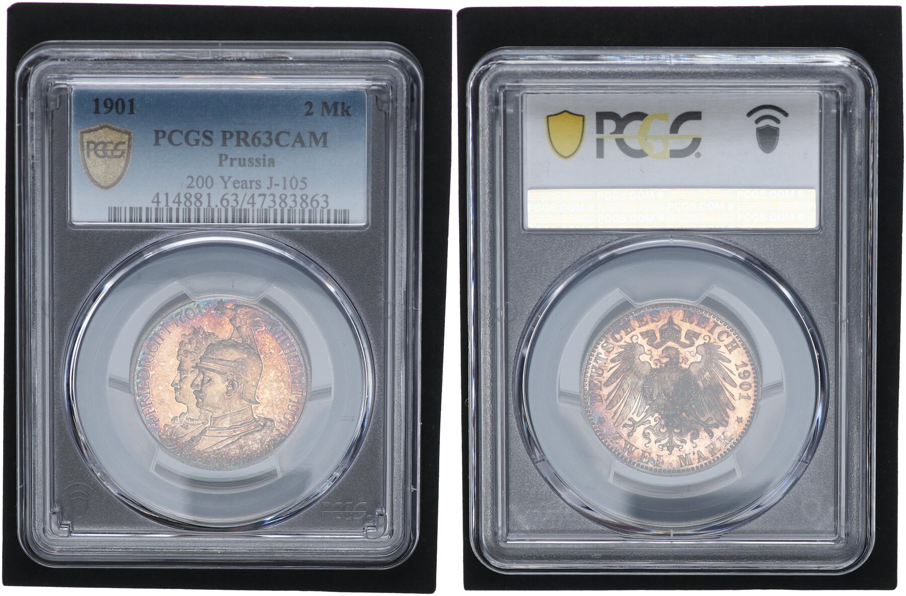 Preußen 2 Mark 1901 A Kaiser Wilhelm II. Jubiläum Friedrich I. 200 ...