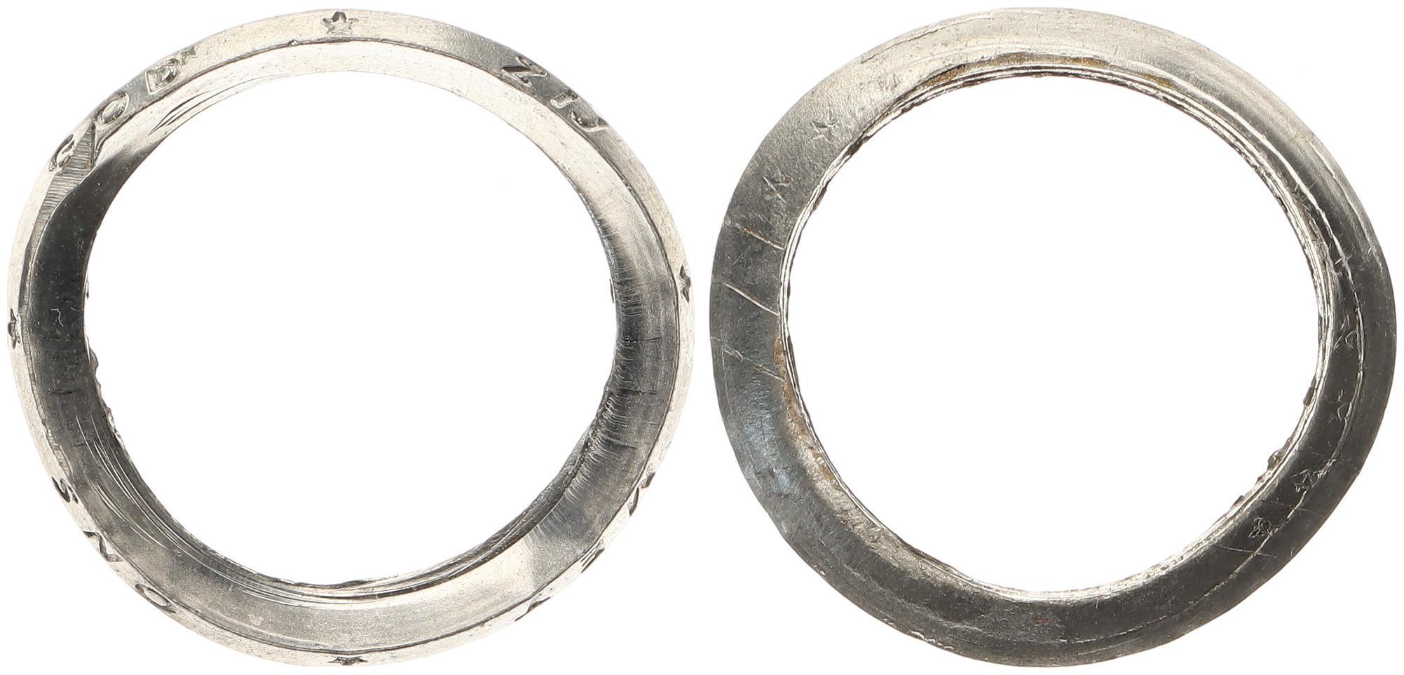Niederlande 2€ Fehlprägung : nur verquetschter Ring,spuren einer incuse ...
