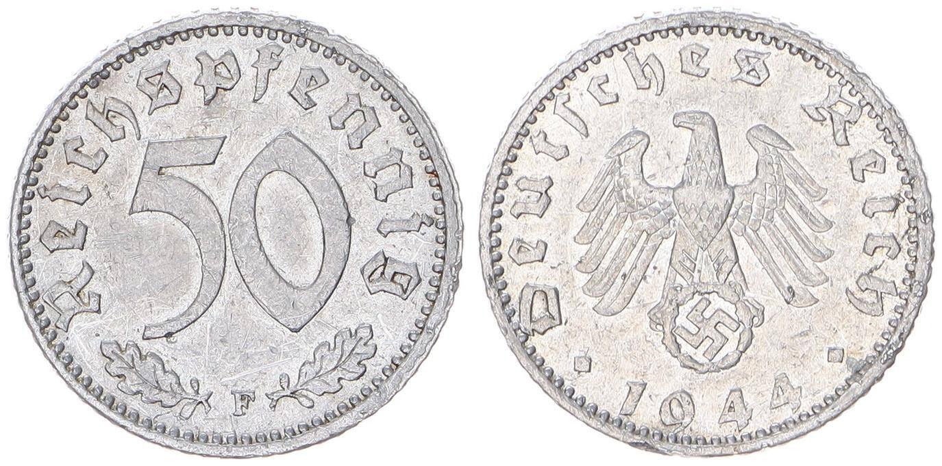 Deutschland / Drittes Reich 50 Pfennig 1944 F ss-vz | MA-Shops