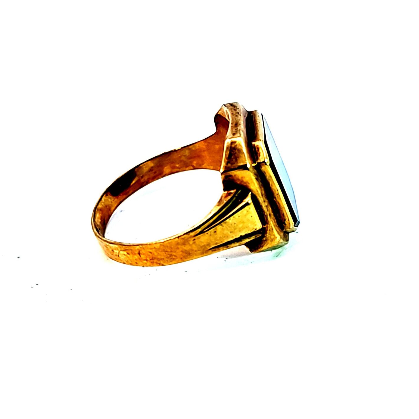 333 Gold Herrenring mit Onyx / Lagenstein 3,2g, Ringgröße 60 Sehr gut ...