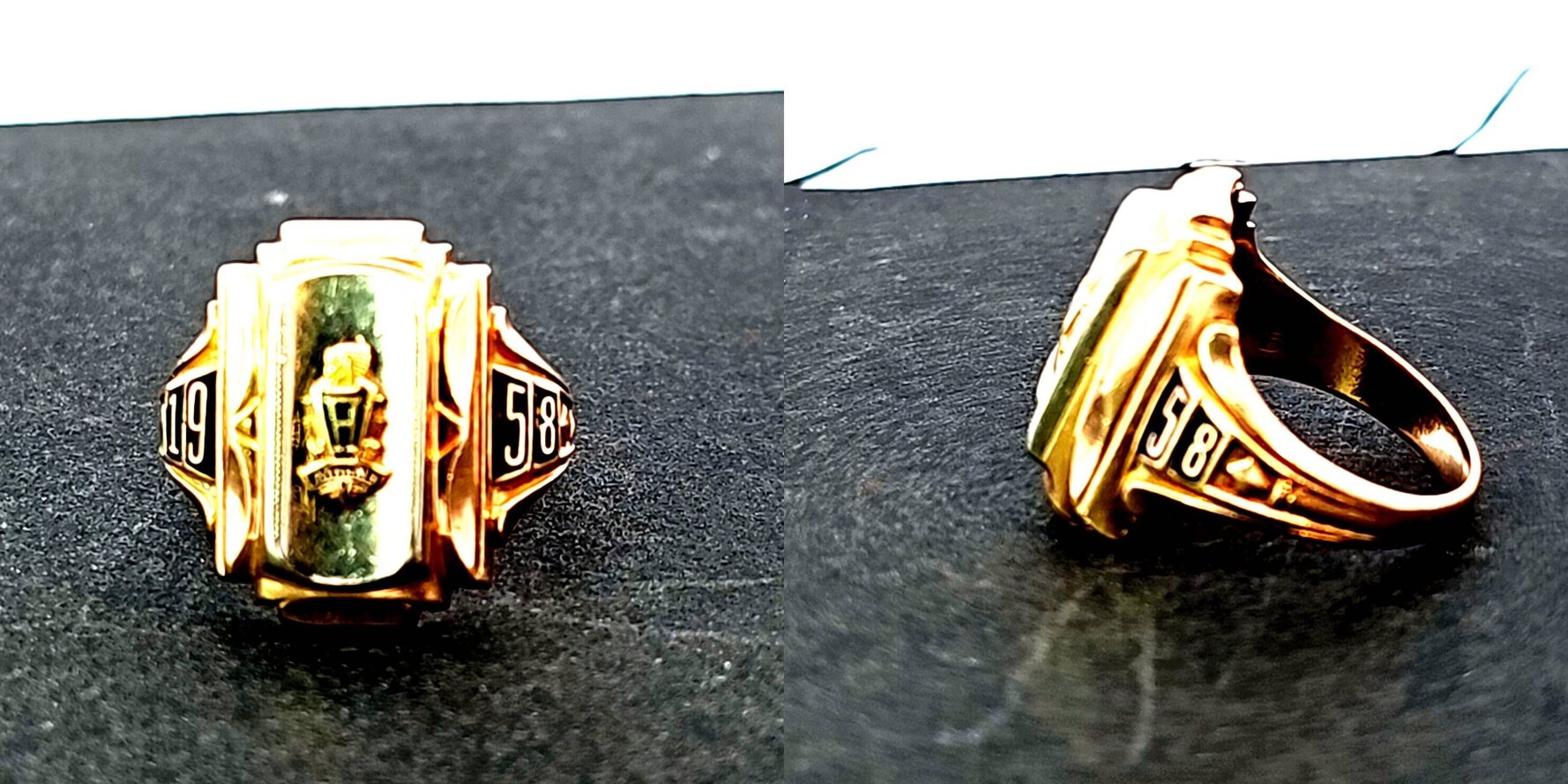 375 Gold Herrenring 8,7g Ringgroße 58 Sehr gut, siehe Fotos und Video ...