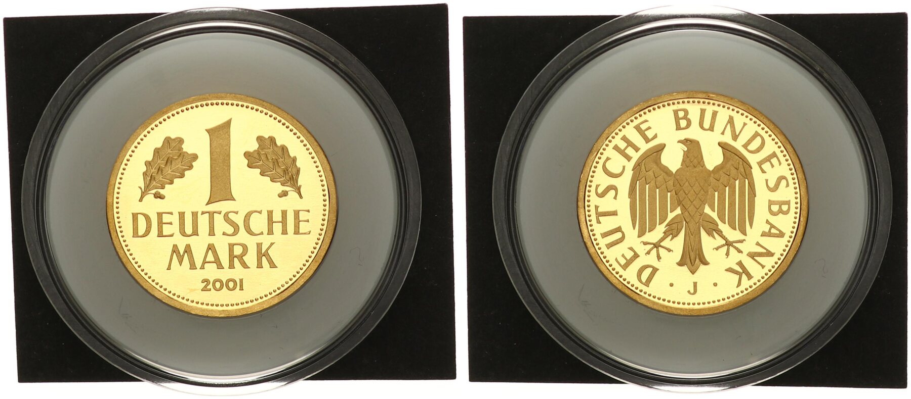 Deutschland - BRD 1 Goldmark 2001 J 1 DM Gold 999,9/1.000er Feingold Stempelglanz in original ...