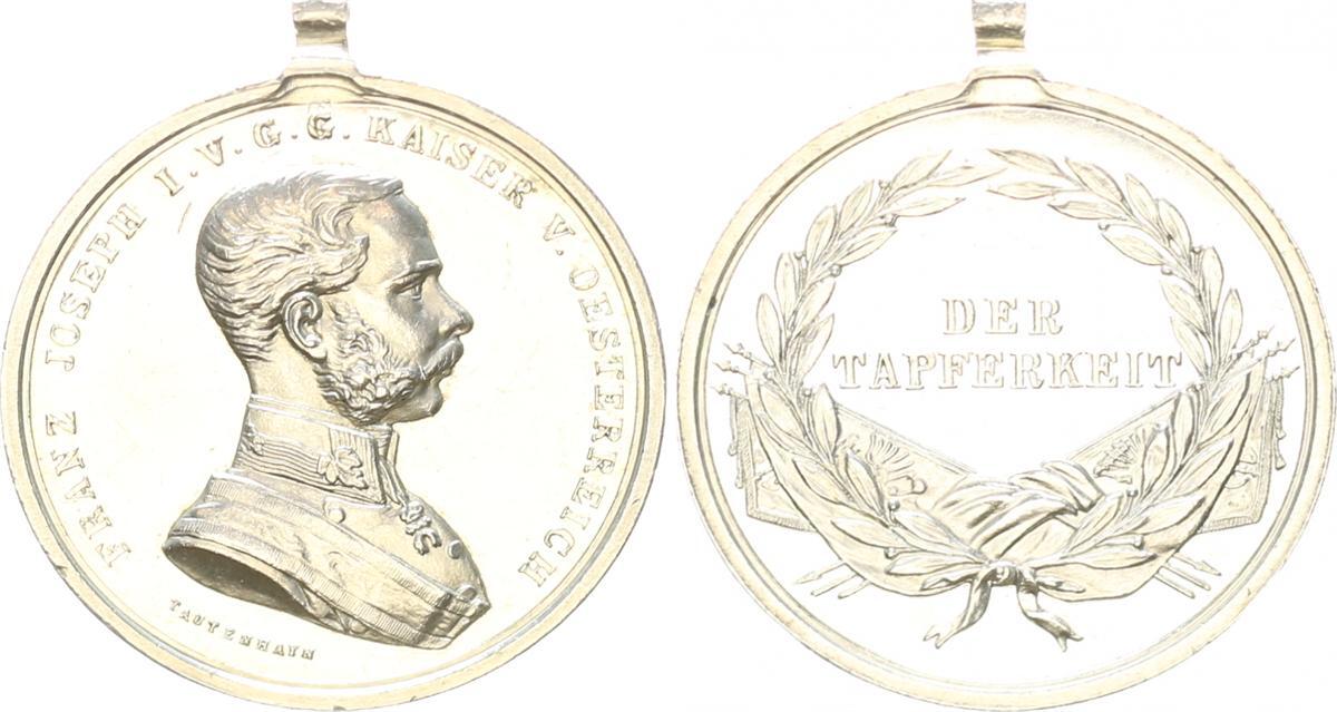 Österreich/ Kaiserreich Medaille 1865 Franz-Joseph, Der Tapferkeit vz ...