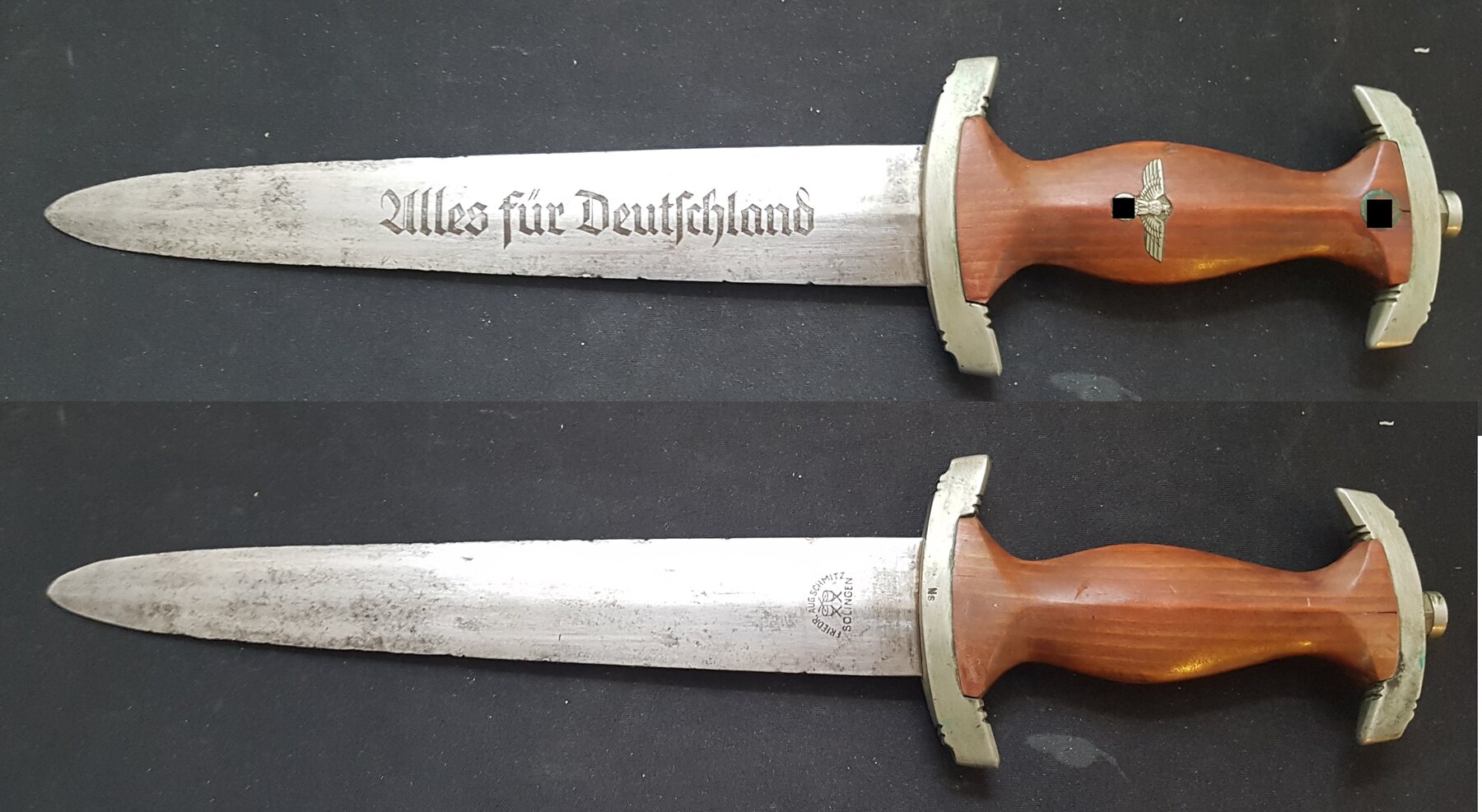 3. Reich SA Dolch mit Scheide, Alles für Deutschland mit Hersteller ...