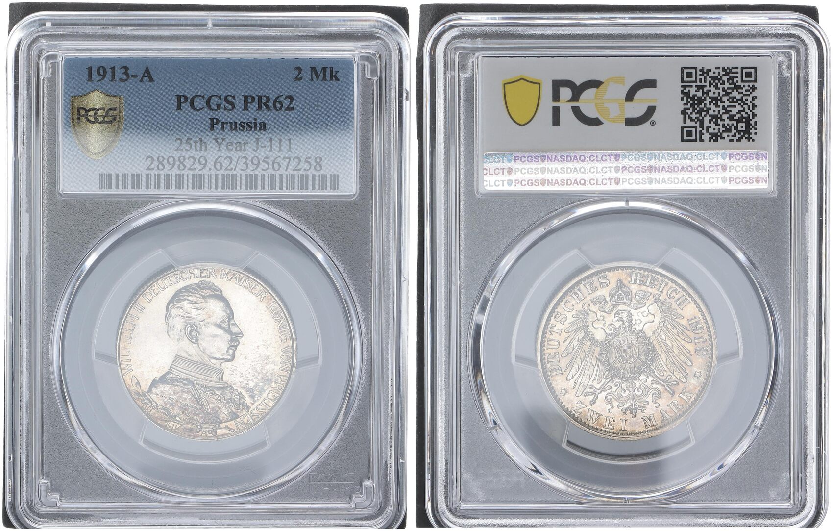 Preußen - Deutsches Kaiserreich 2 Mark 1913 A Wilhelm II - PCGS ...