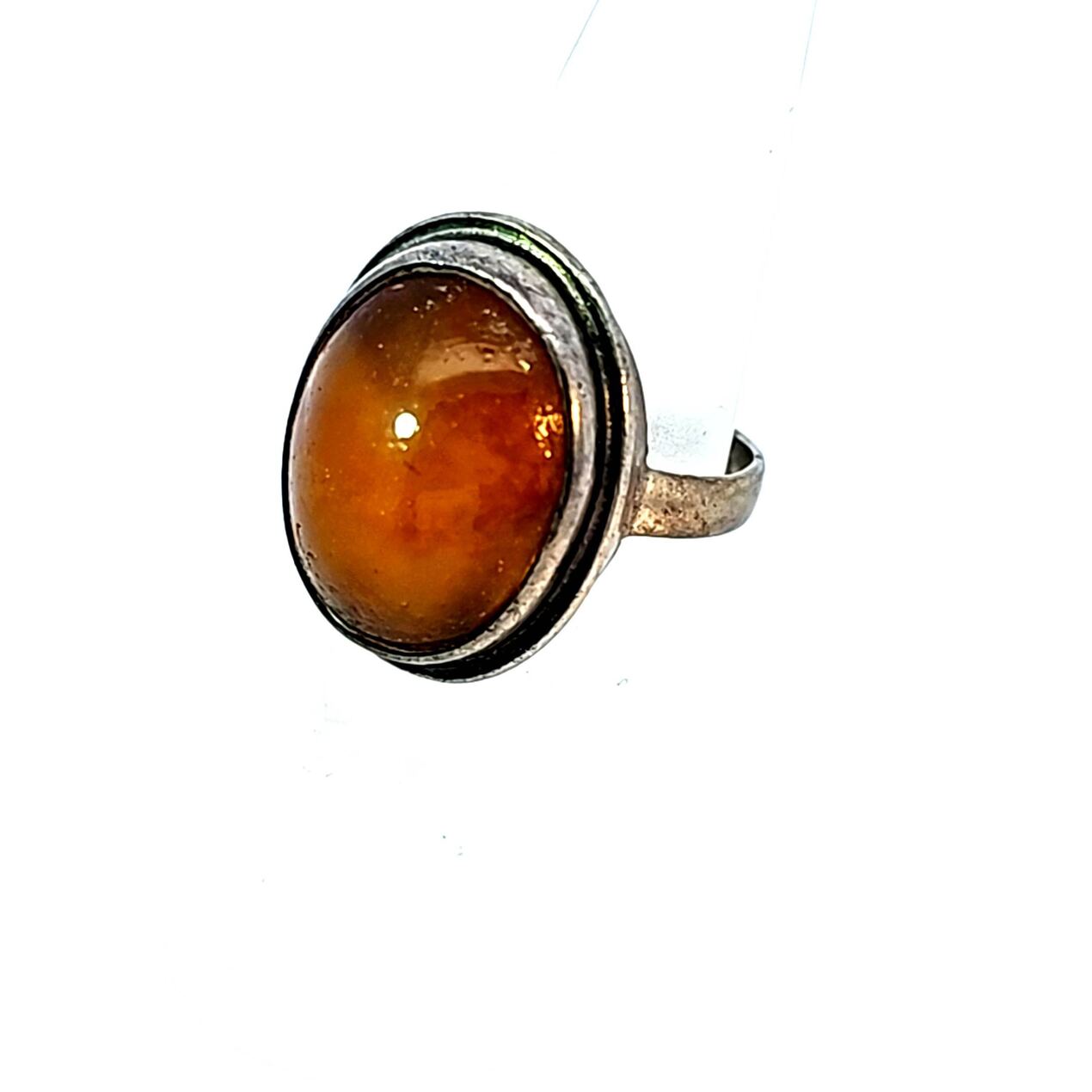 925 Silber Bernstein Ring, 5g, 52 Ringgröße sehr guter Zustand, Siehe Fotos und Video | MA-Shops