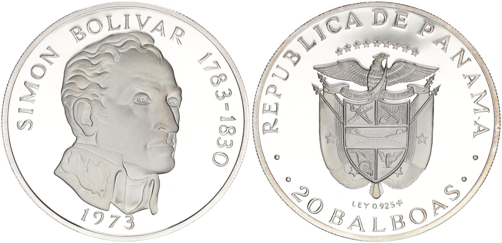 Panama 20 Balboas 1973 Simon Bolivar PP | MA-Shops