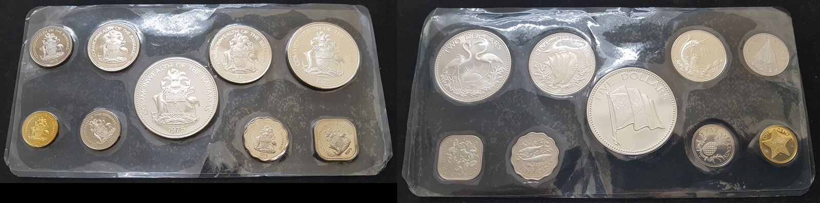 Bahamas KMS 1975 Bahama coin Proof Set Franklin Mint PP | MA-Shops