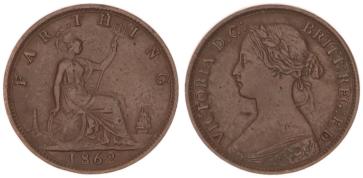Großbritannien Farthing 1862 Victoria ss-vz | MA-Shops
