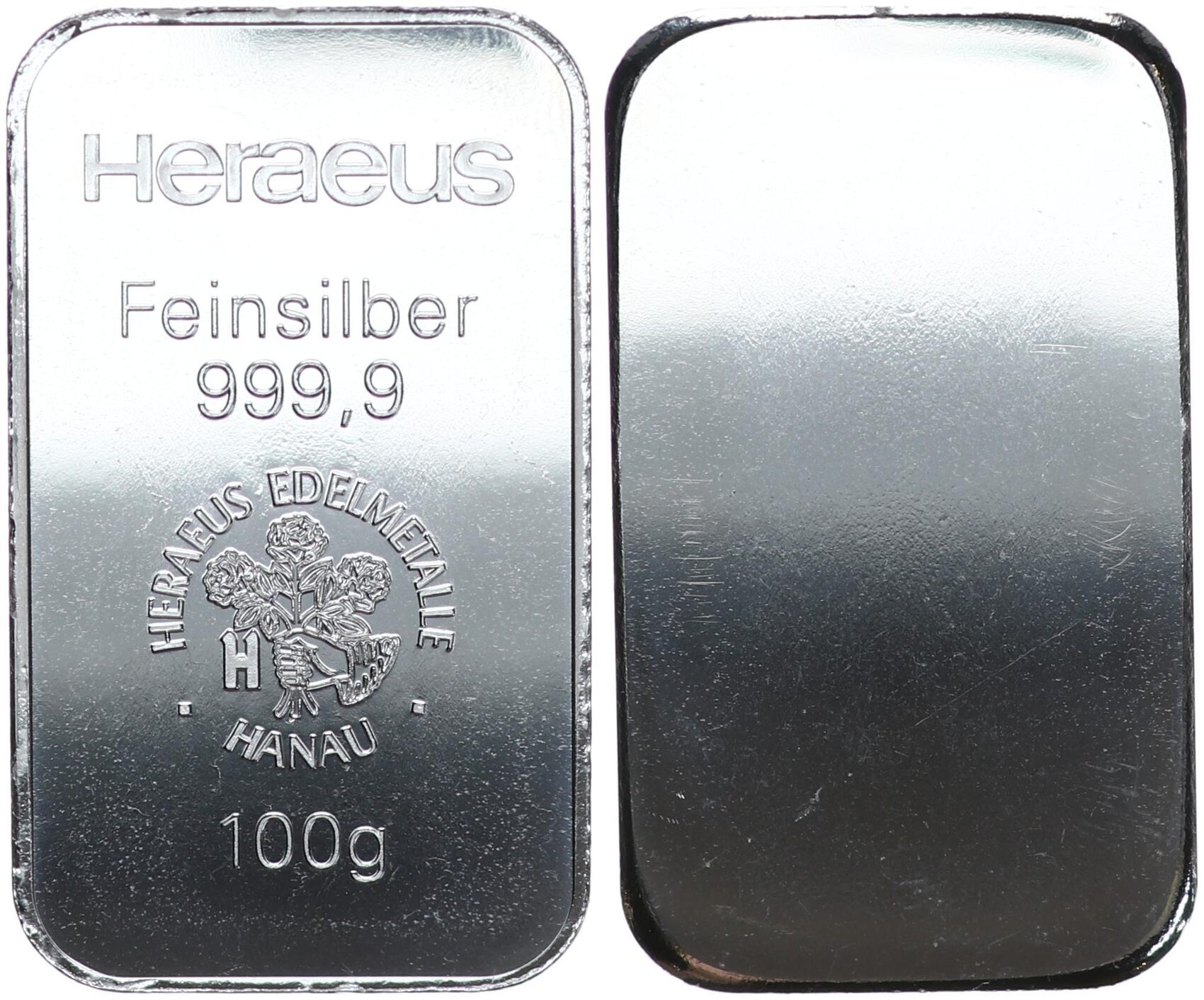 100 g Barren BRD 100 Gramm Silberbarren 999/1.000 Feinsilber Münzbarren ...