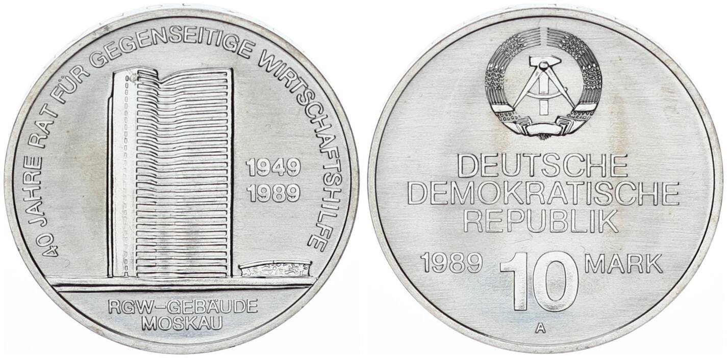 Deutschland - DDR 10 Mark 1989 40 Jahre Rat für Wirtschaftshilfe - RGW ...