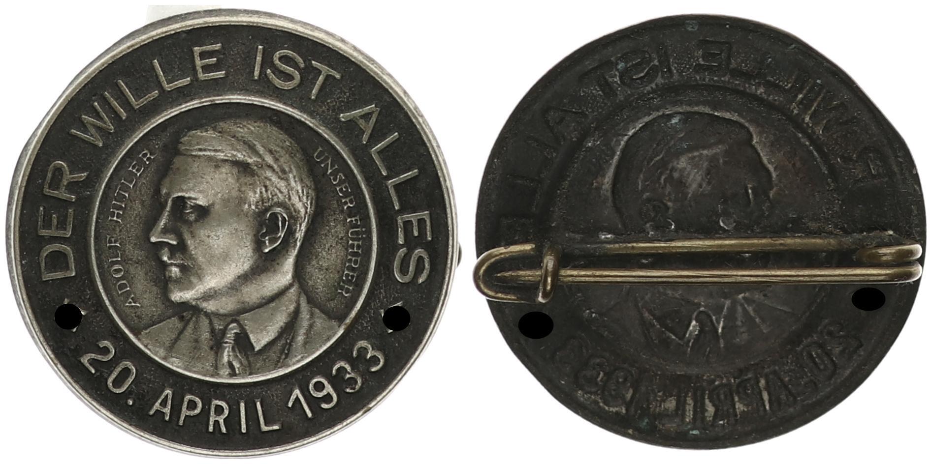 3. Reich Orden Der Wille ist alles 20.April 1933 sehr selten guter ...