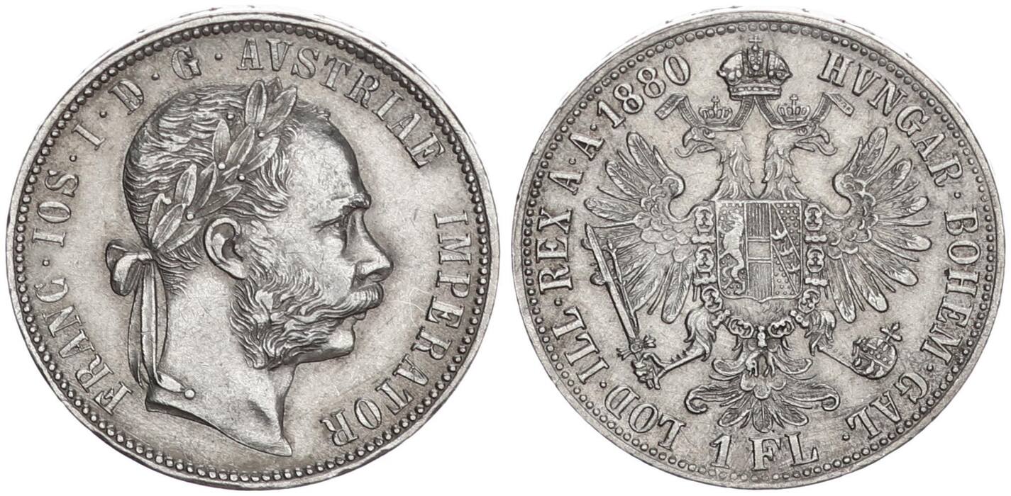 Österreich Ungarn 1 Florin 1880 Österreich-Ungarn Gulden Franz Joseph ...